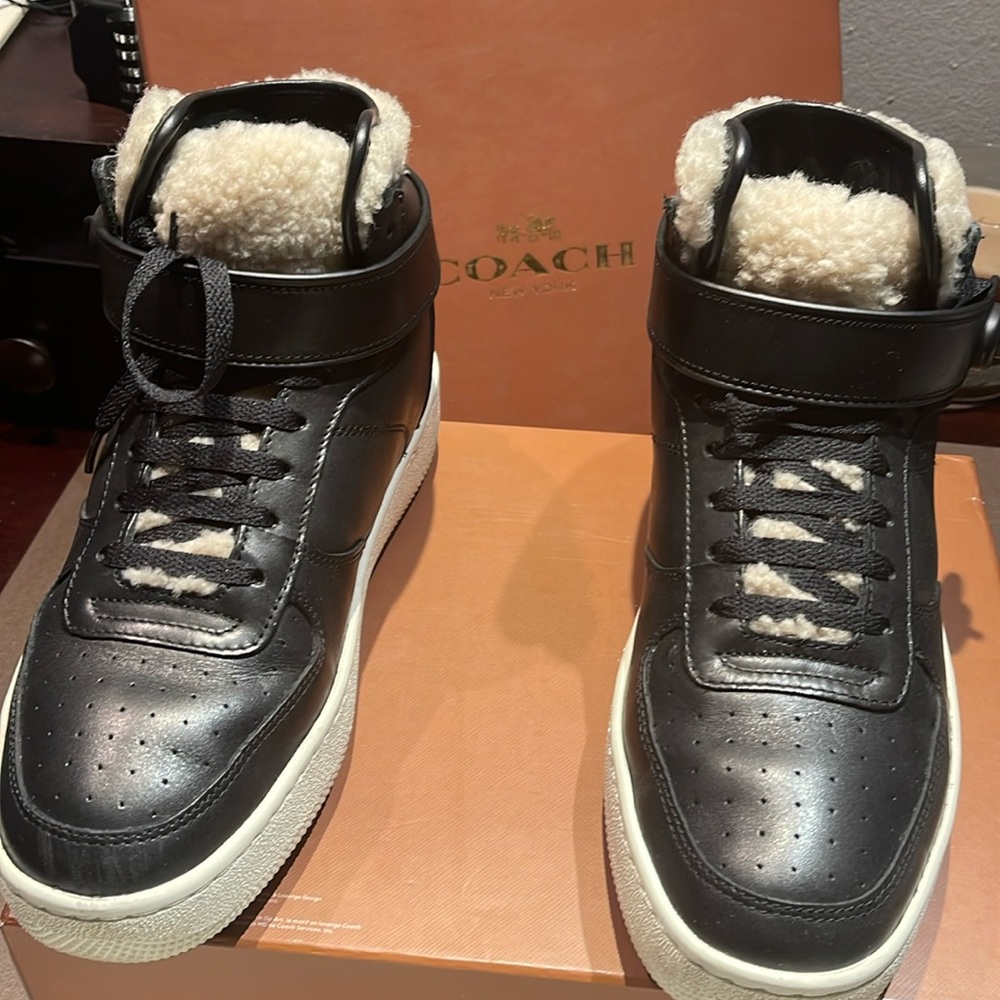 Coach Shearling High Top Sneakers - Gem